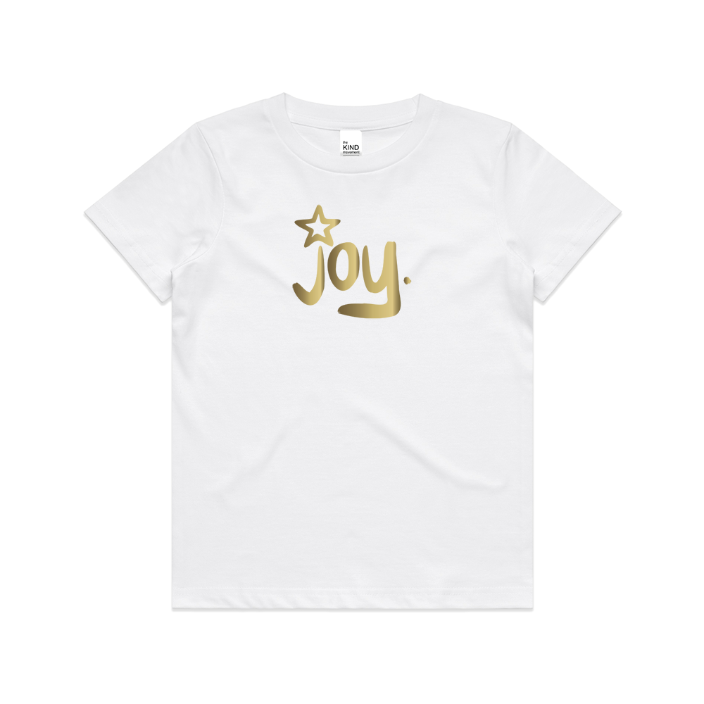 joy. | Gold | Kids Xmas Tee – The KIND Movement